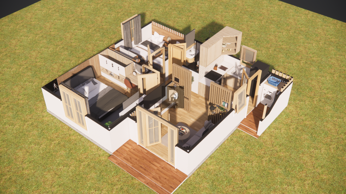 Maximizing Space and Comfort in a 49 Square Meter House with 2 Bedrooms ...