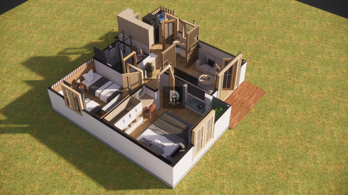 Maximizing Space and Comfort in a 49 Square Meter House with 2 Bedrooms ...